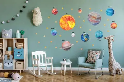 solar system wall stickers uk